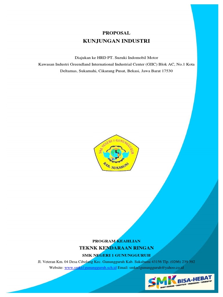 Proposal Kunjungan Industri SMK | PDF