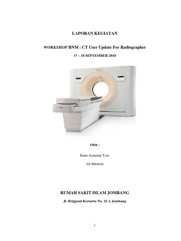 Laporan Pelatihan CT Scan I | PDF | Komputer
