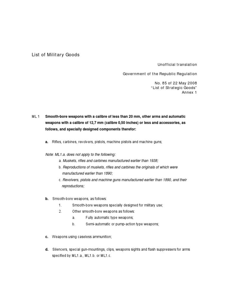 Military Equipment and Weapons List | PDF | Firearms | Spacecraft ...