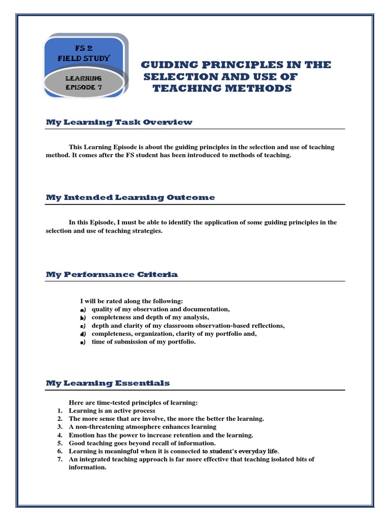 Episode 7 | PDF | Teaching Method | Teachers