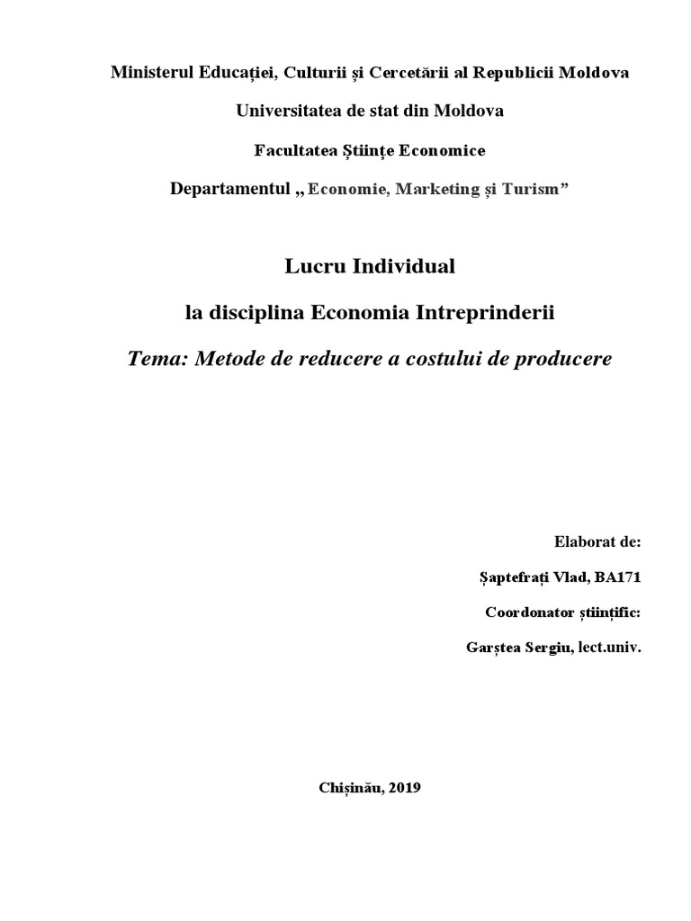 Lucru Individual | PDF