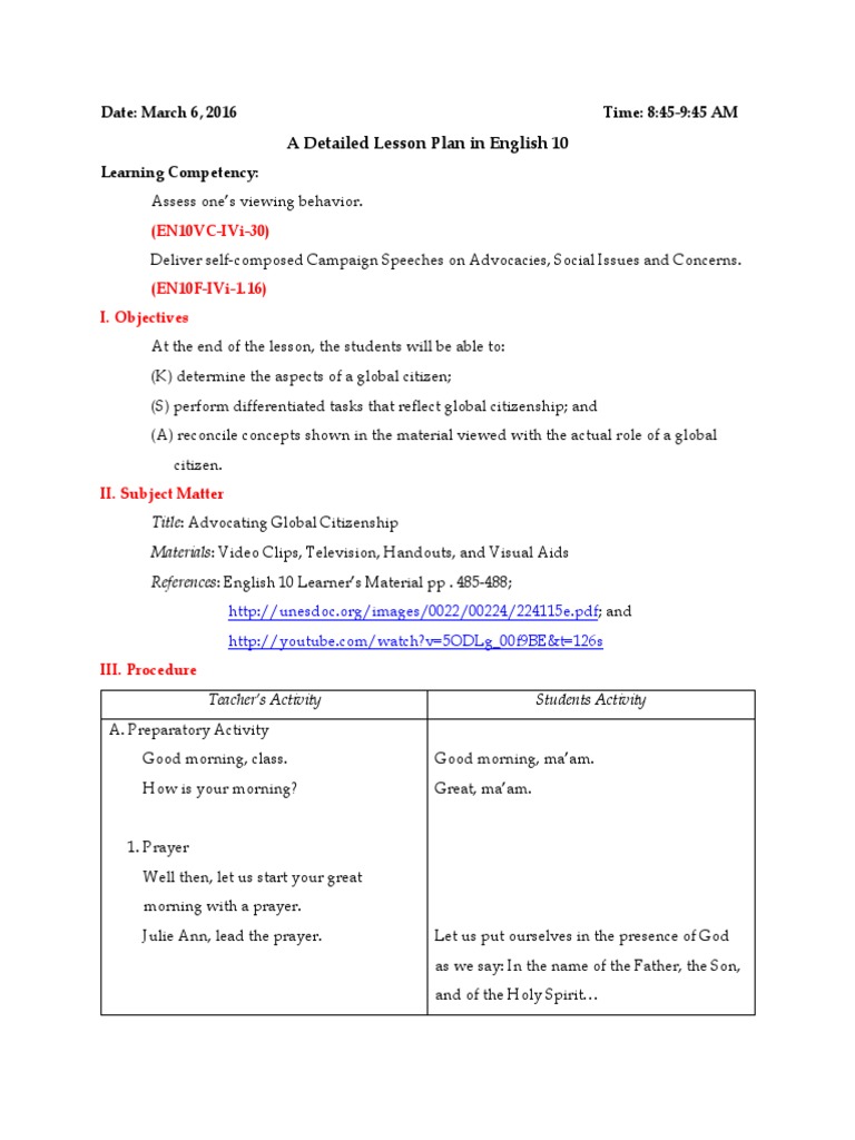 Promoting Global Citizenship Through Differentiated Tasks | PDF ...