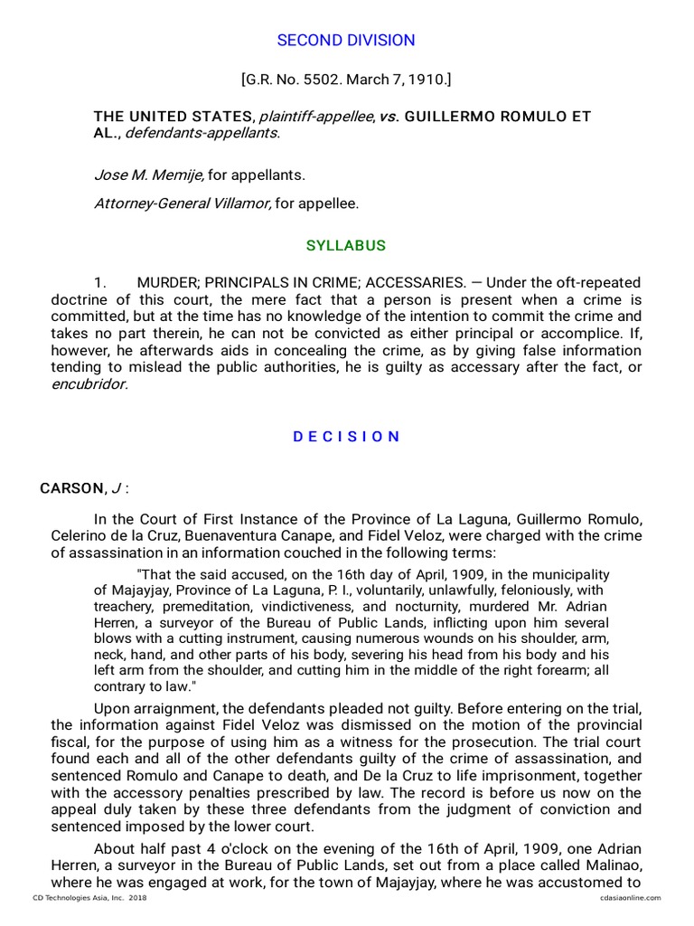 Plaintiff-Appellee Vs Vs Defendants-Appellants Jose M. Memije, Attorney ...