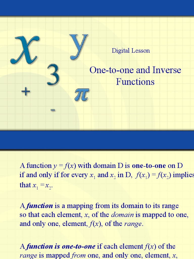 Inverse Functions | PDF | Function (Mathematics) | Equations