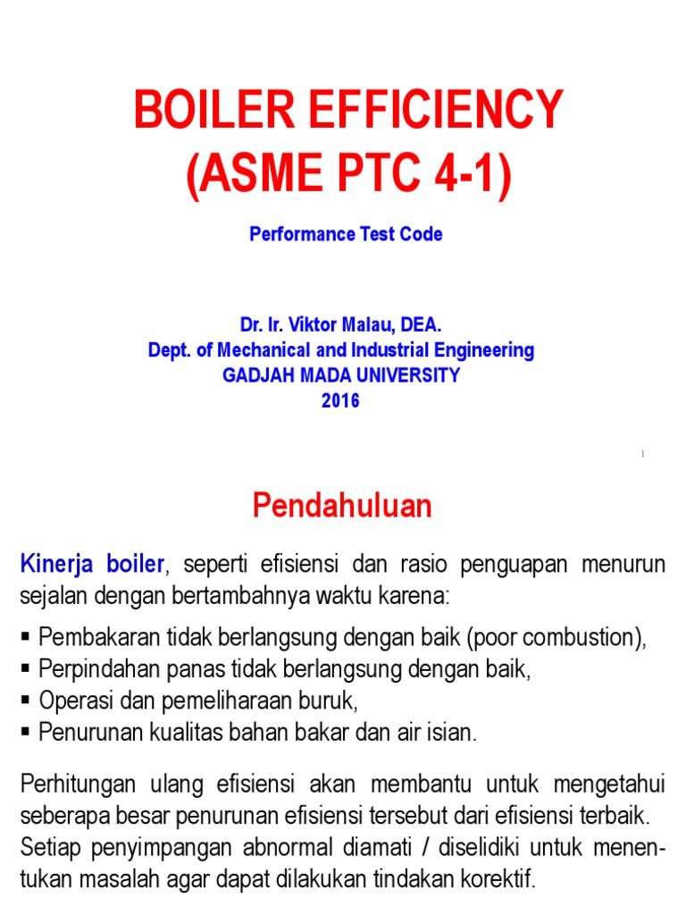 Asme PTC 4-1 | PDF | Sains & Matematika