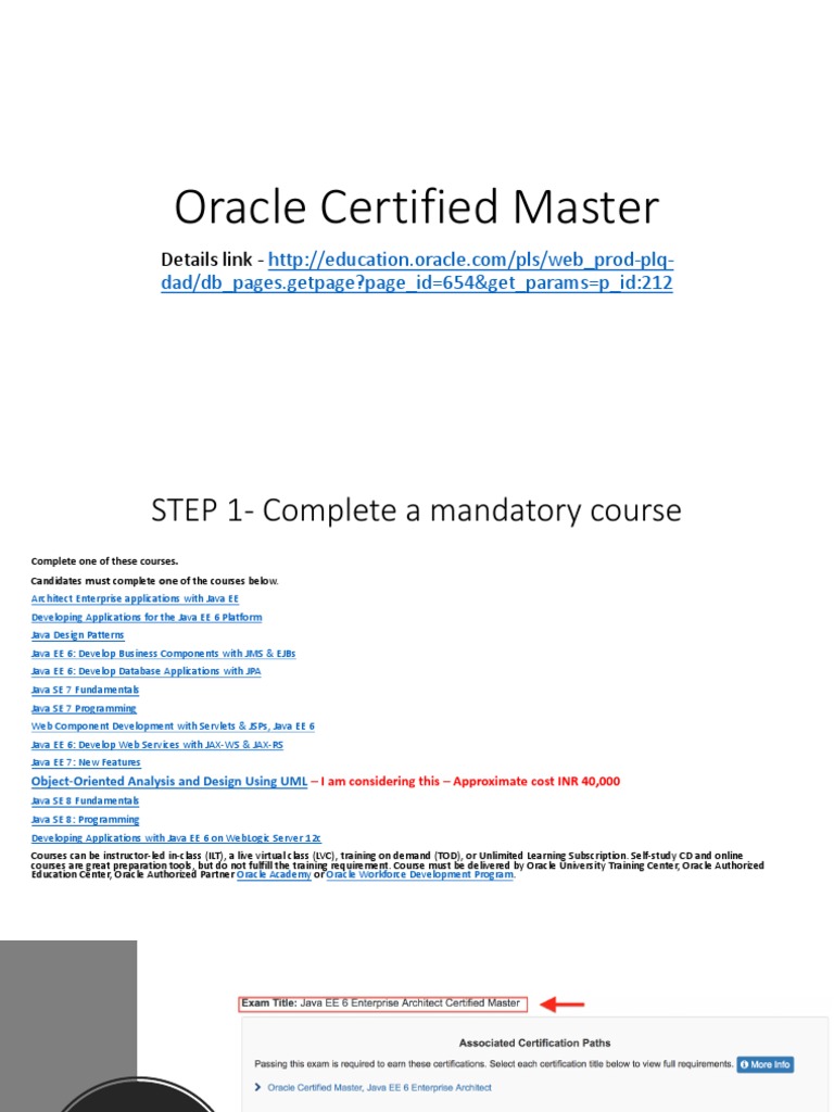 How To Do Oracle Certified Master | PDF