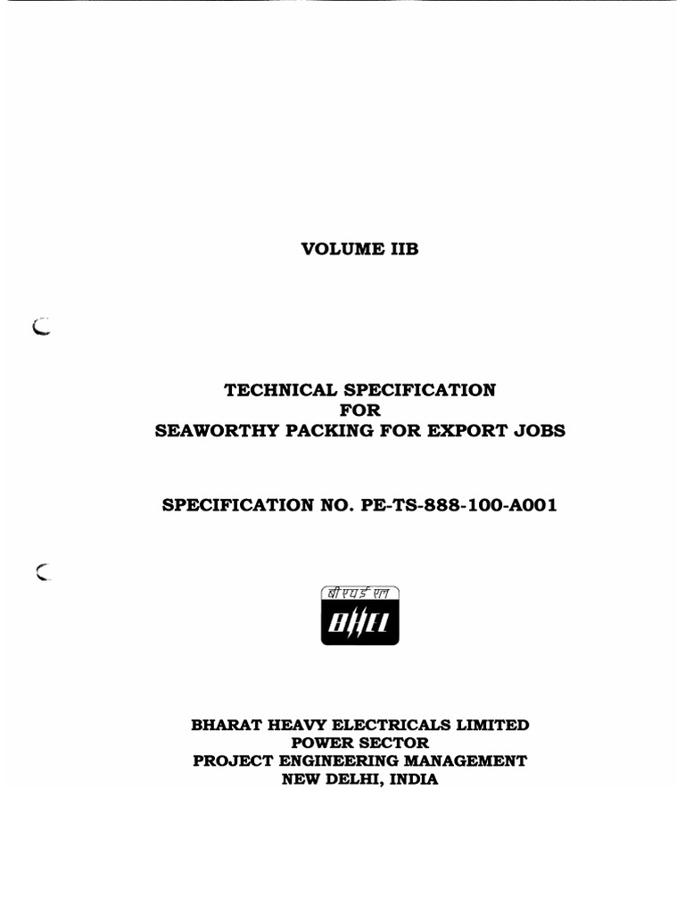 Seaworthy Packing PDF | PDF