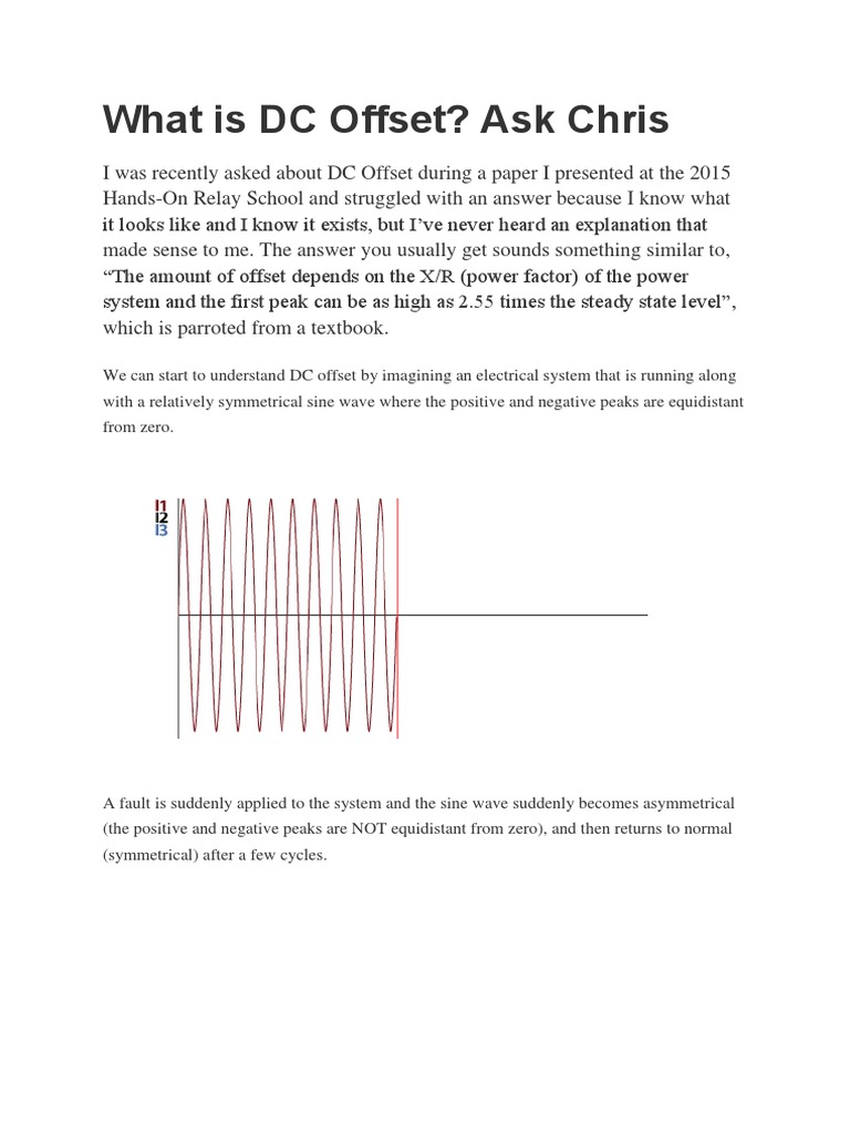 What Is DC Offset | PDF | Inductor | Direct Current