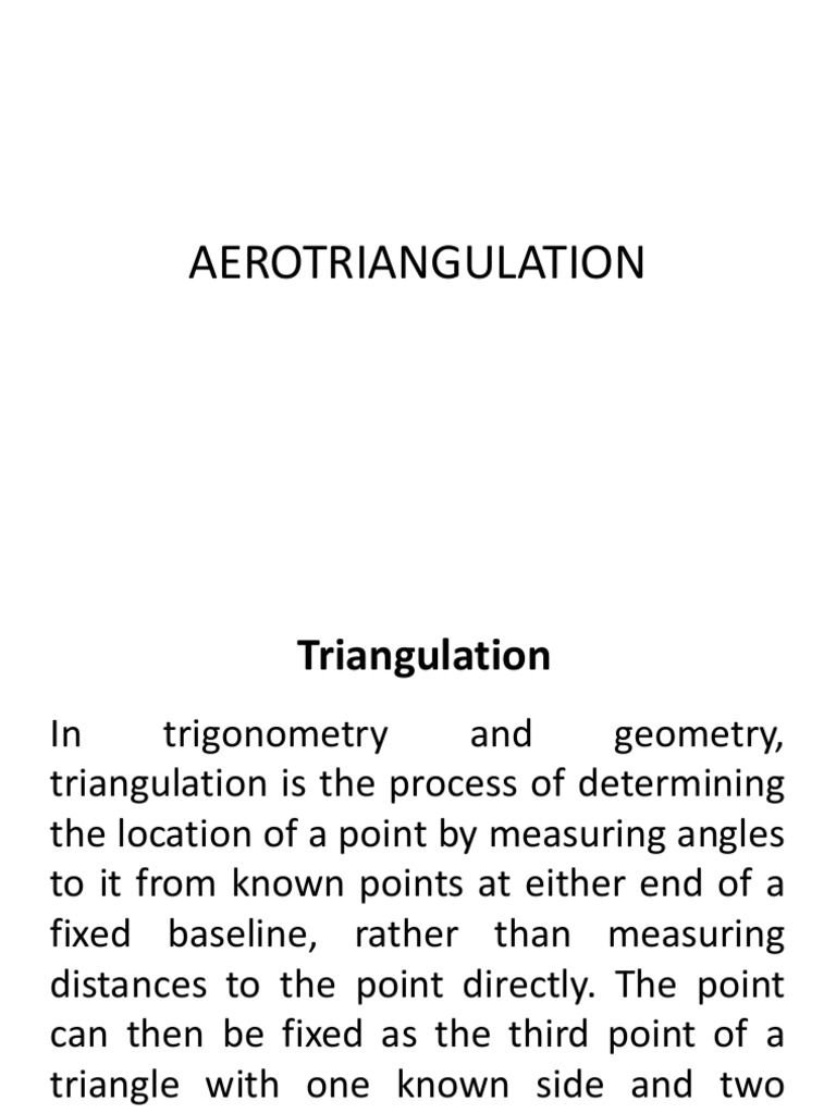 Aerotriangulation Explained | PDF | Surveying | Geometry