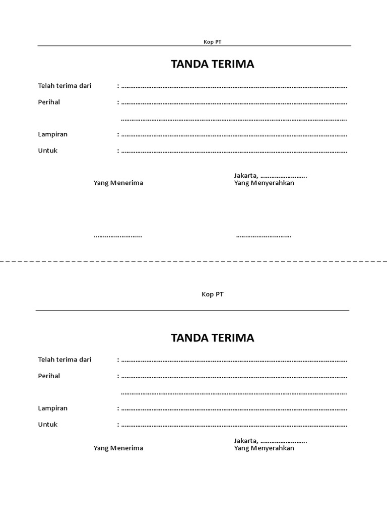 Tanda Terima Draft | PDF