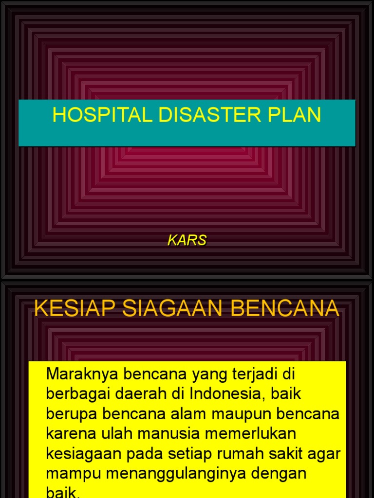 Hospital Disaster Plan | PDF