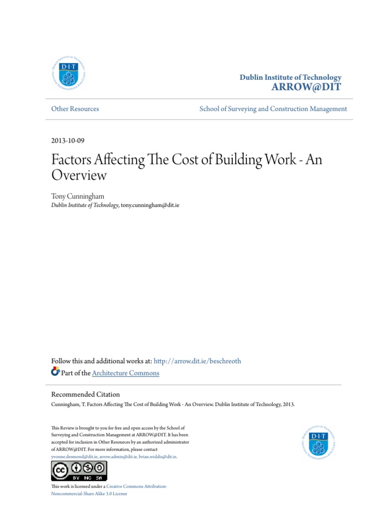 Factors Affecting The Cost of Building Work - An Overview PDF | PDF ...
