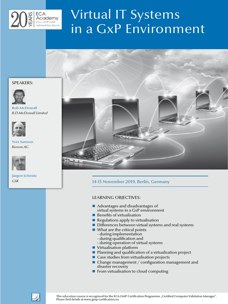 ECA Virtual IT Systems in A GXP Environment | PDF | Virtualization | Verification And Validation