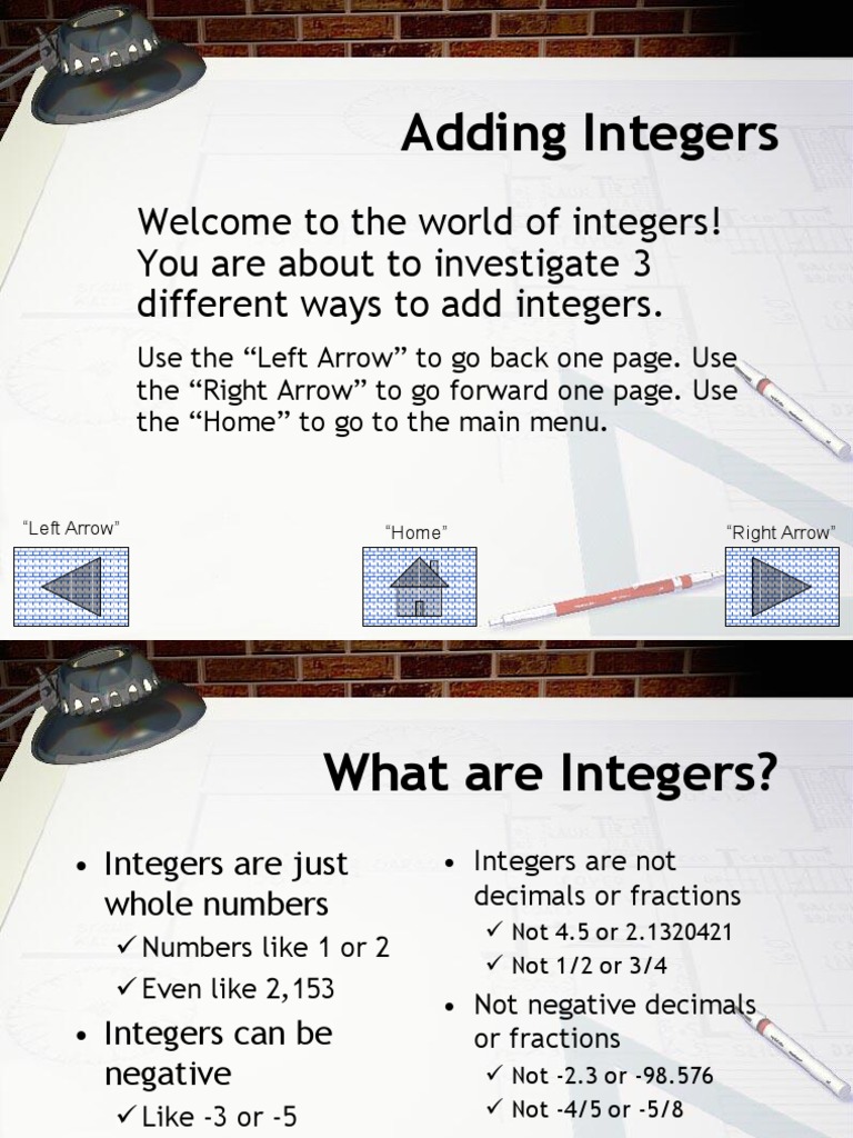 Adding Integers: Welcome To The World of Integers! You Are About To ...