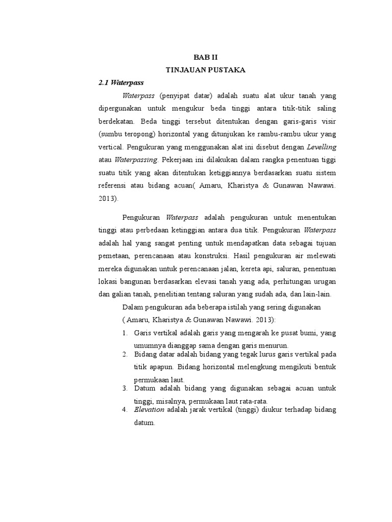 Panduan Waterpass dan Rambu Ukur | PDF | Metode & Bahan Ajar ...