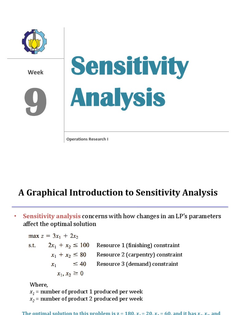 Handout 9 - Sensitivity Analysis PDF | PDF | Videocassette Recorder ...