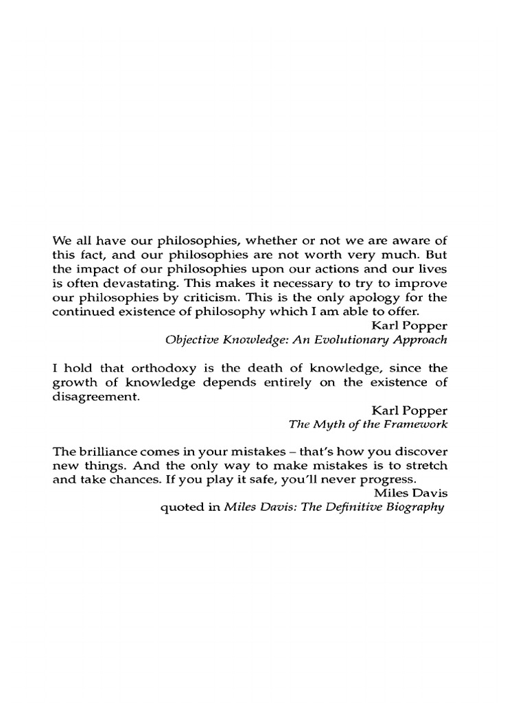 Objective Knowledge: An Evolutionary Approach: The Myth of The ...