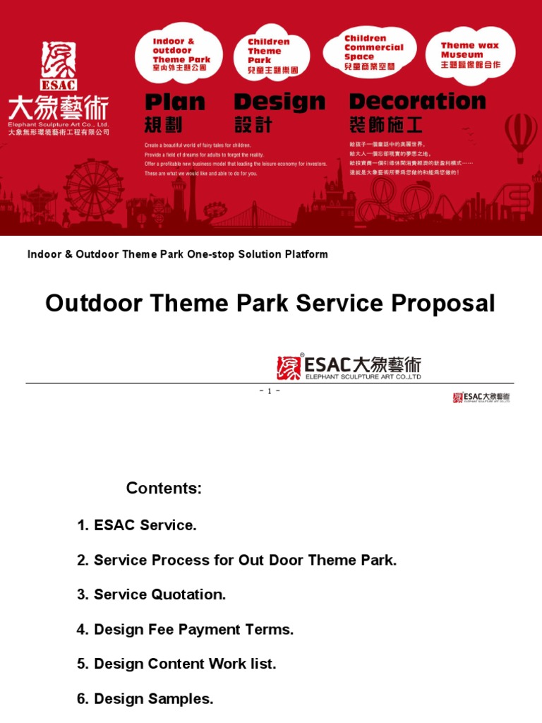 Outdoor Theme Park Design Service Proposal | PDF | 3 D Computer ...