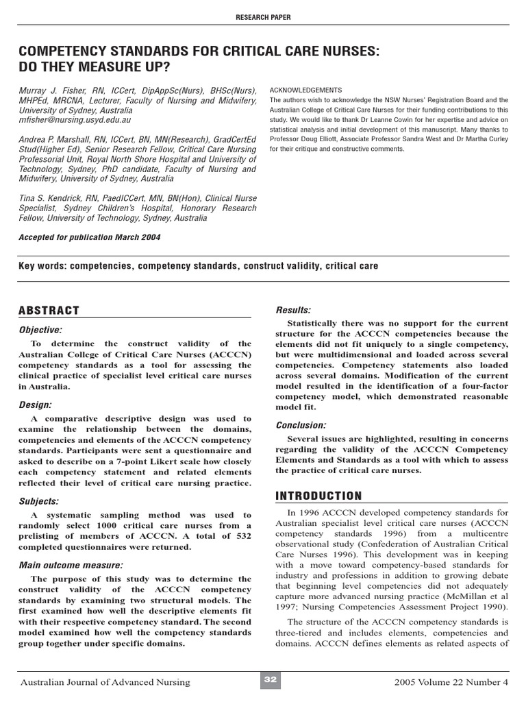 ICU Basic Critical Care For Nurses | PDF | Factor Analysis | Competence ...