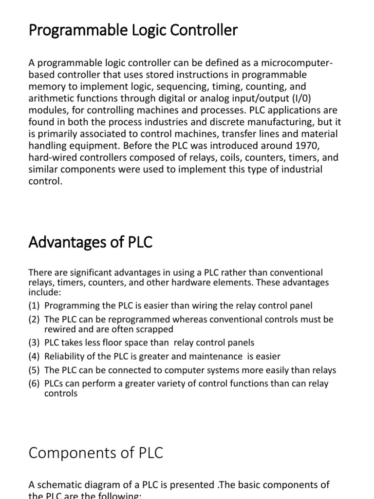 Programmable Logic Controller | PDF | Programmable Logic Controller | Central Processing Unit