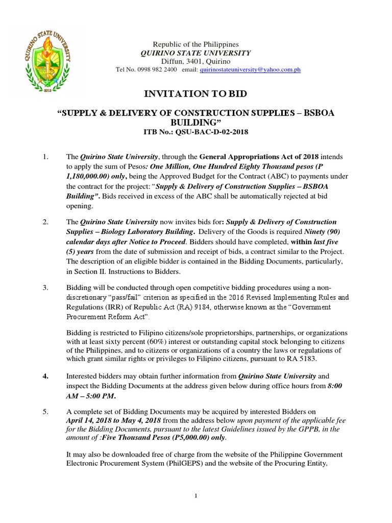 Itb Construction Supply - Bsboa Building | PDF | Virtue | Social ...