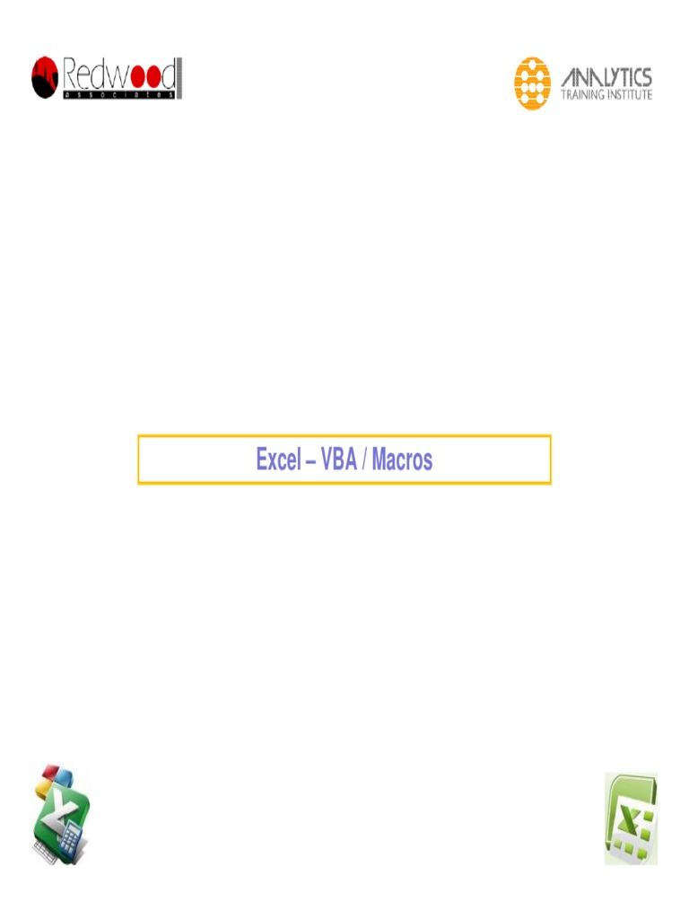 VBA Macros | PDF | Microsoft Excel | Subroutine
