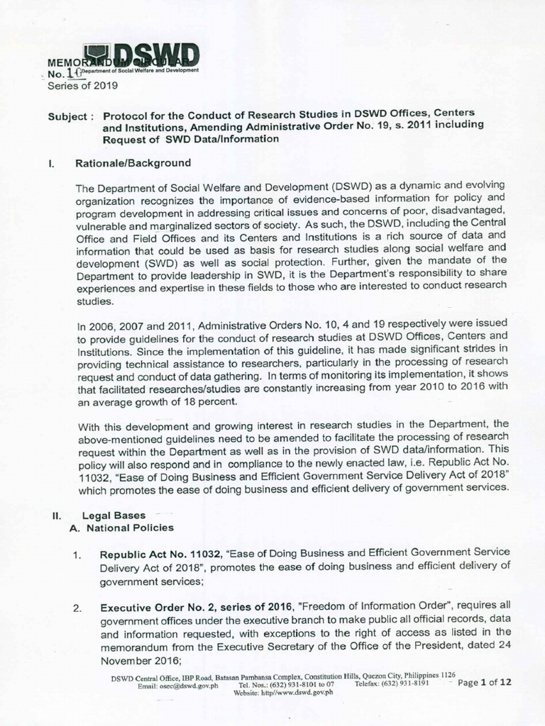 Protocol DSWD | PDF