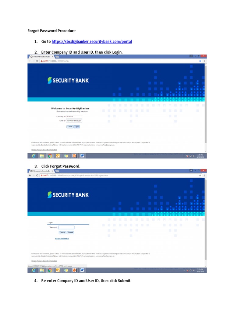 Reset Password for DigiBanker | PDF