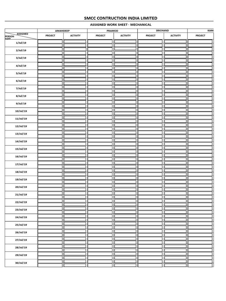 SMCC Mechanical Work Assignment Sheet | PDF | Home Appliance | Chemical ...
