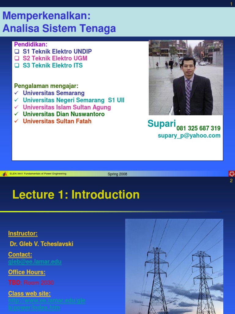 ELEN 3441 Power Engineering Course Guide | PDF | Nikola Tesla | Power ...