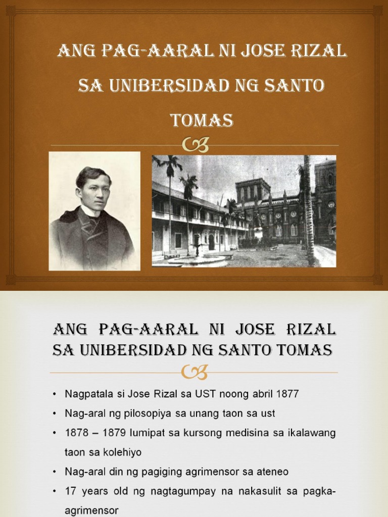 Ang Pag-Aaral Ni Rizal Sa Ust | PDF