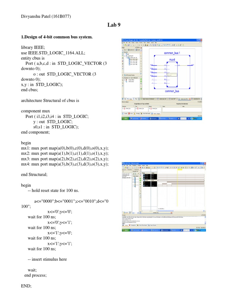1.design of 4-Bit Common Bus System | PDF