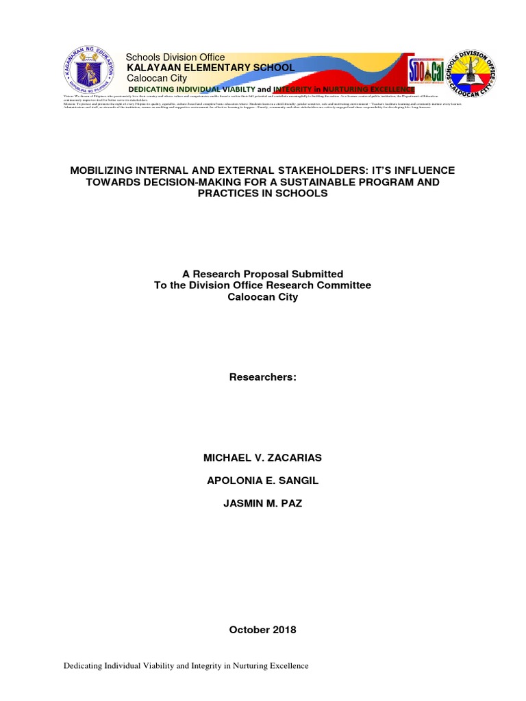 Mobilizing Stakeholders for School Success | PDF | Stakeholder ...