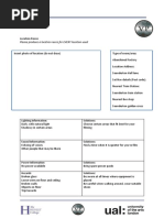 Location Recce (Template) | PDF