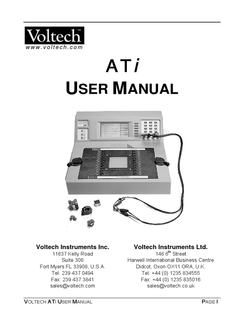 98-067 ATi User Manual v8 PDF | PDF | Electrical Impedance | Microsoft ...