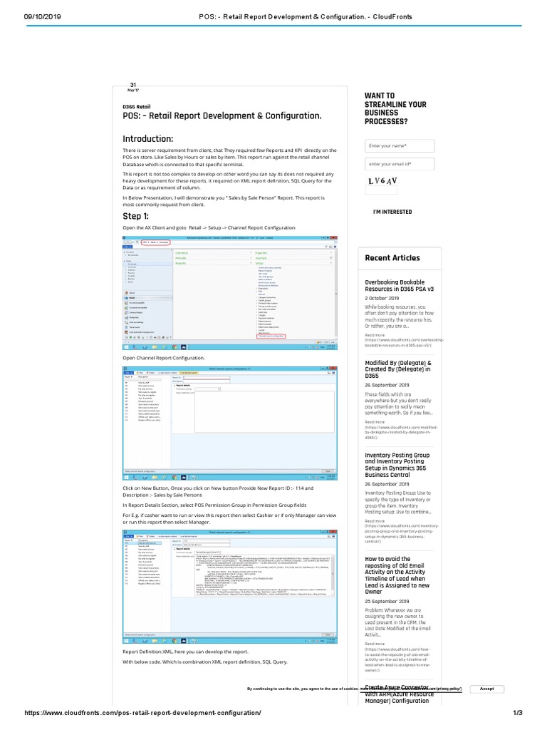 POS Report Development Walkthrough | PDF | Point Of Sale | Parameter ...
