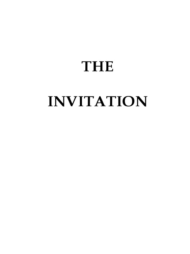 The Invitation | PDF | Love | Time