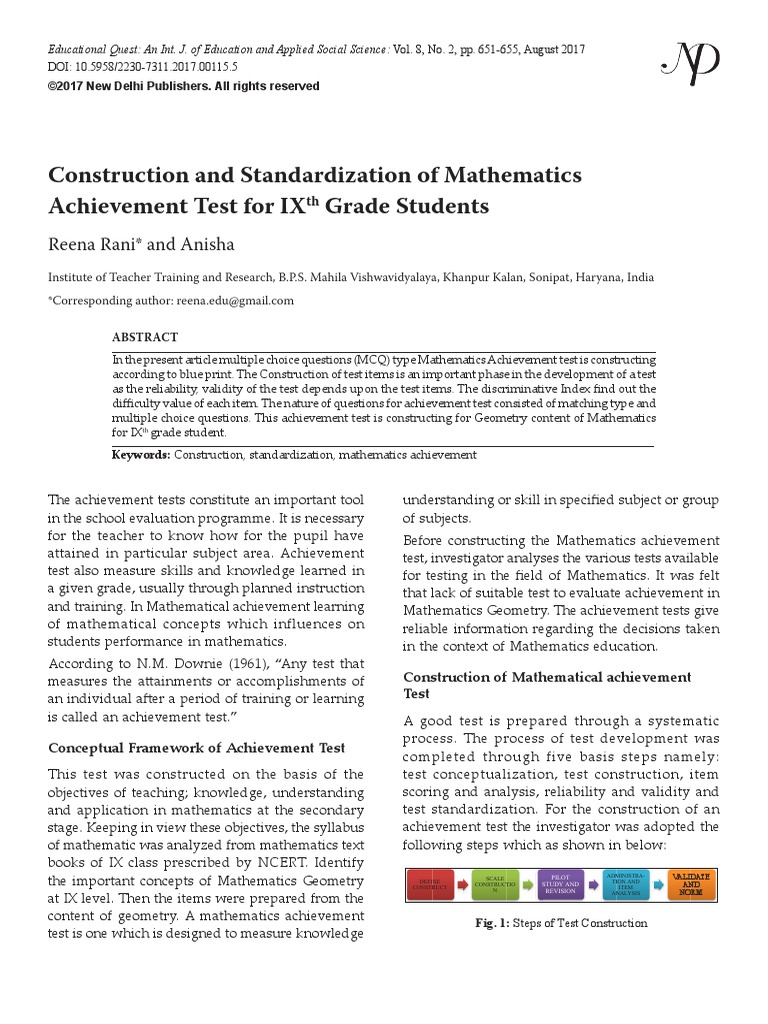 EQv8n32-Maths Lesson Plan | PDF | Multiple Choice | Validity (Statistics)