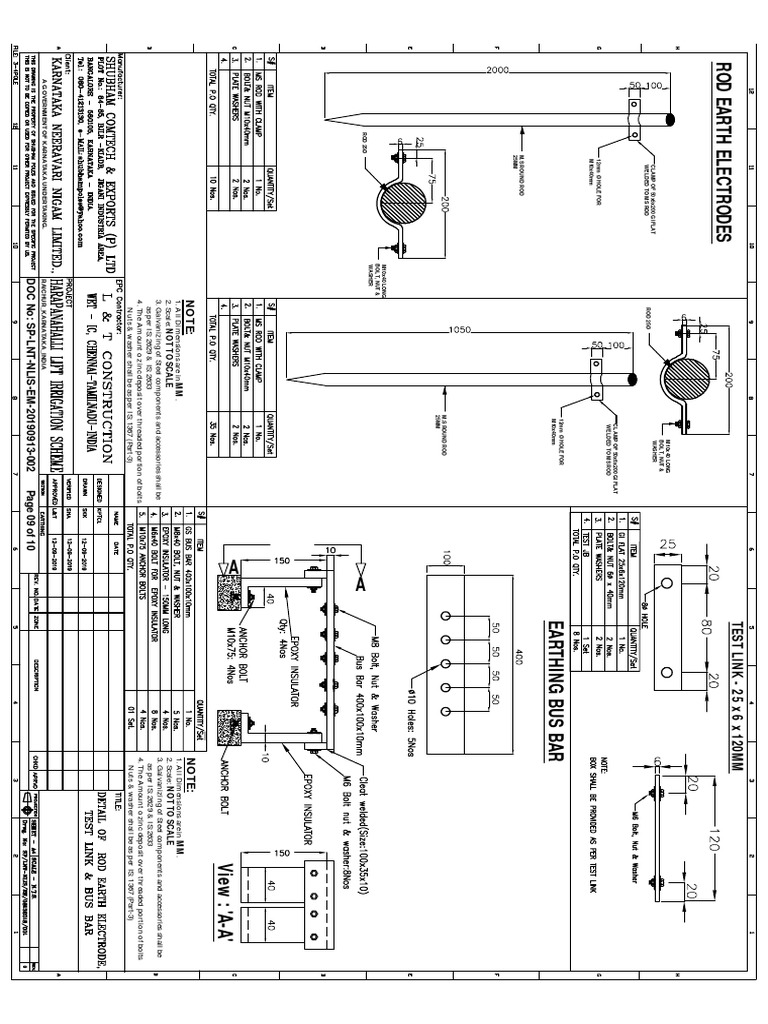 Rod Earth Electrode Test Link & Bus Bar PDF | PDF | Nut (Hardware) | Screw