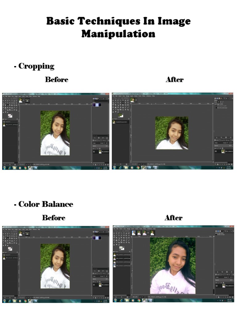 Basic Techniques in Image Manipulation: - Cropping | PDF