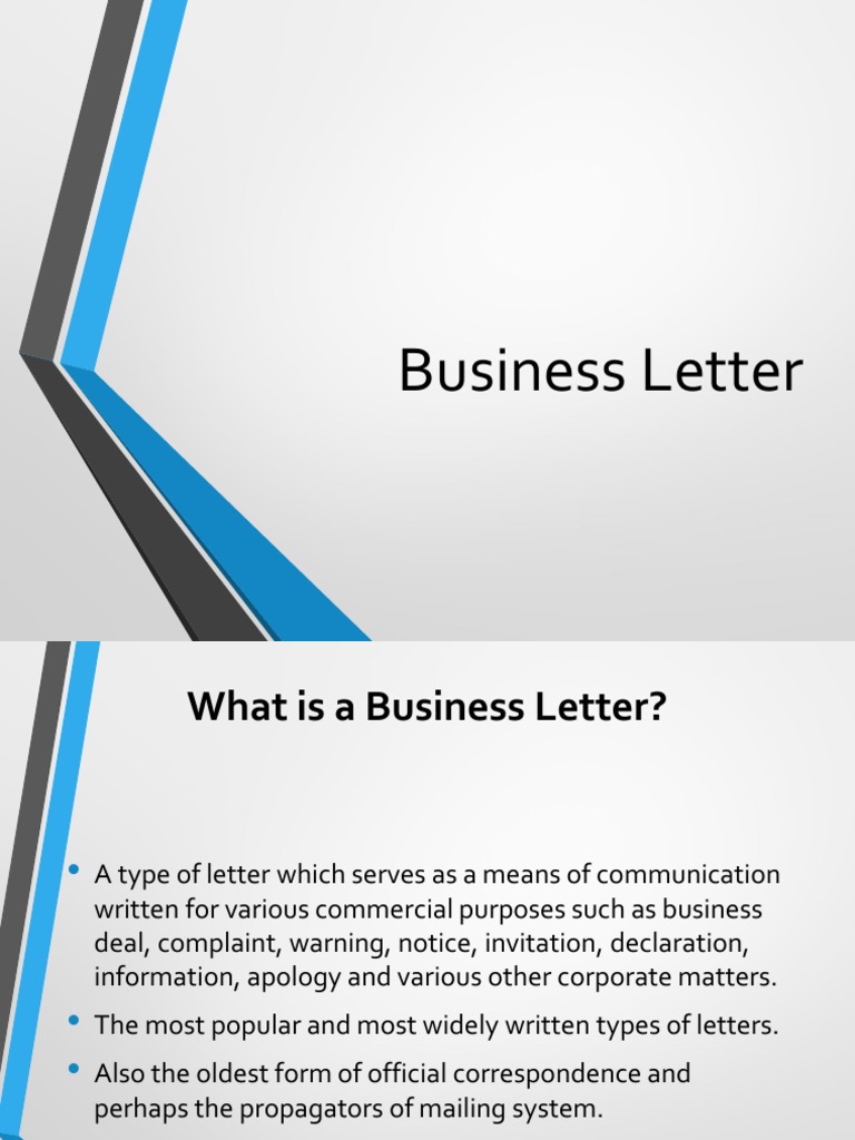 Business Letter | PDF | Paragraph | Writing