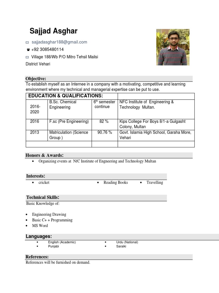 Sajjad CV | PDF