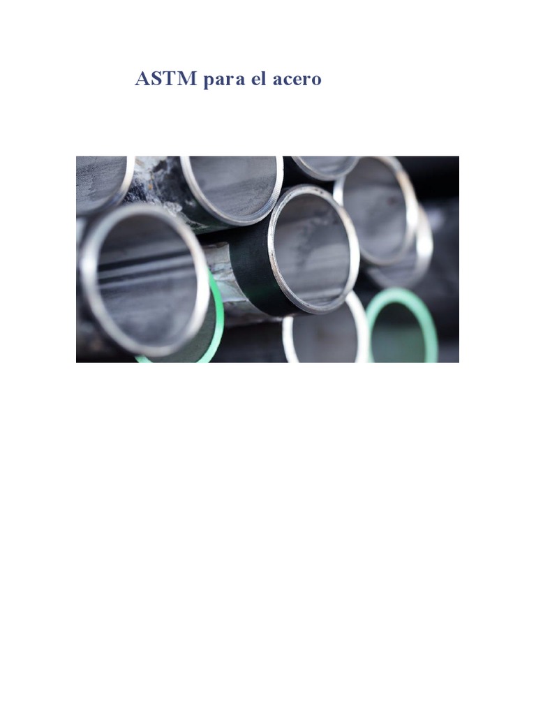 ASTM para El Acero | PDF | Acero | Aleación
