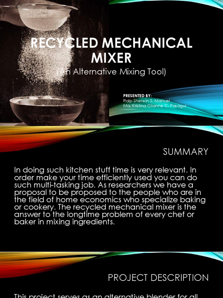 Recycled Mechanical Mixer: (An Alternative Mixing Tool) | PDF | Nature