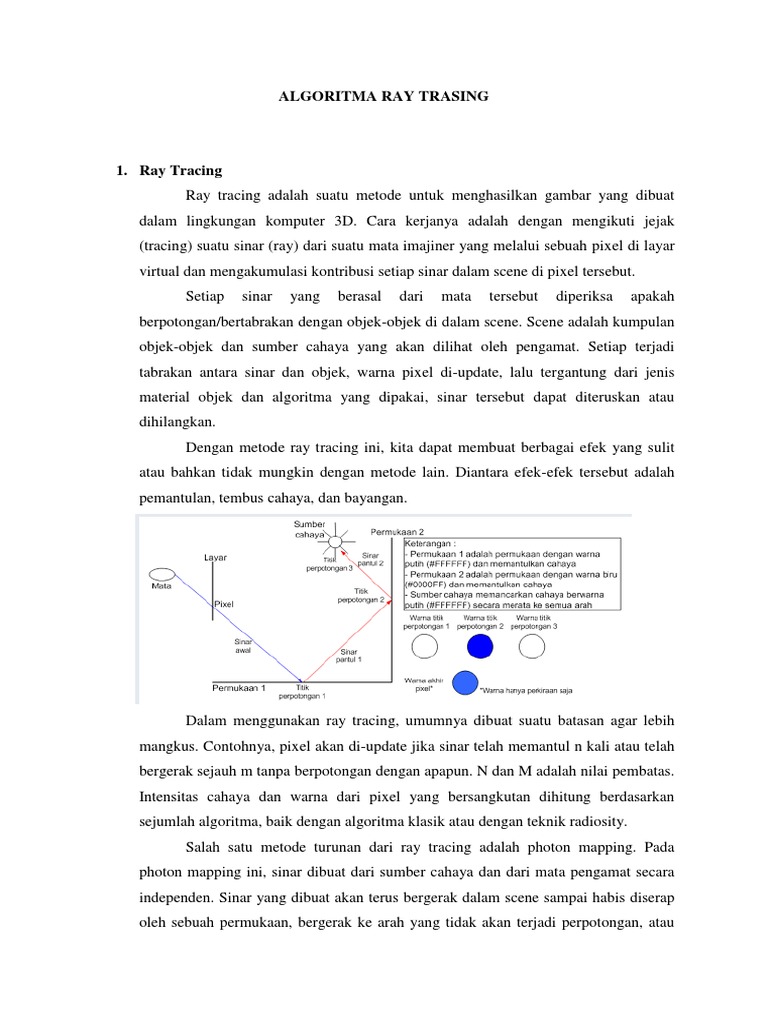 Algoritma Ray Trasing | PDF | Sains & Matematika