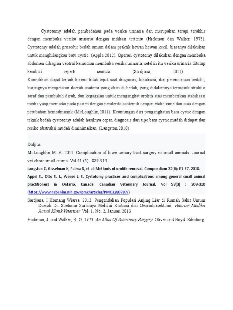 Pengertian Cystotomy | PDF