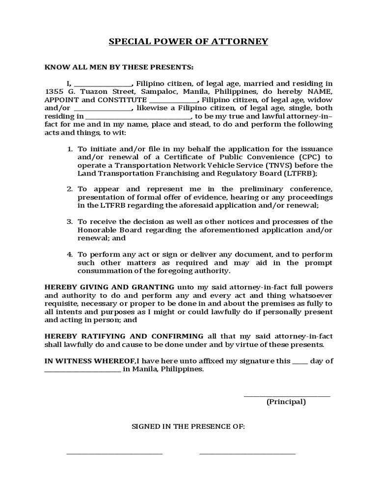 Grab Spa Application | Download Free PDF | Power Of Attorney | Justice