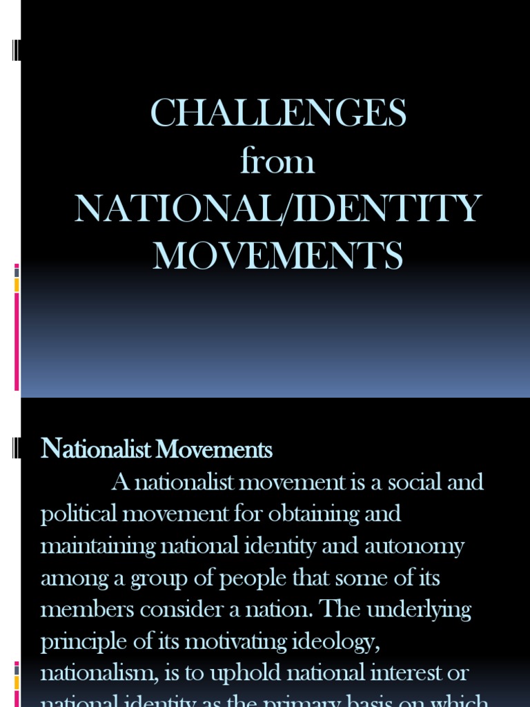 Challenges From National/Identity Movements | PDF | Identity (Social ...