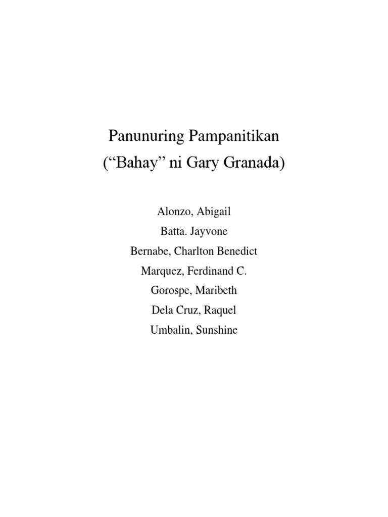 Pamagat NG Katha | PDF