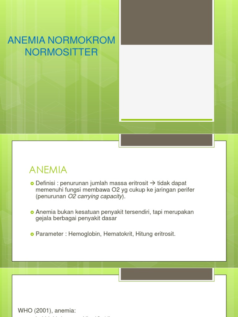 Anemia Normokrom Normositer | PDF